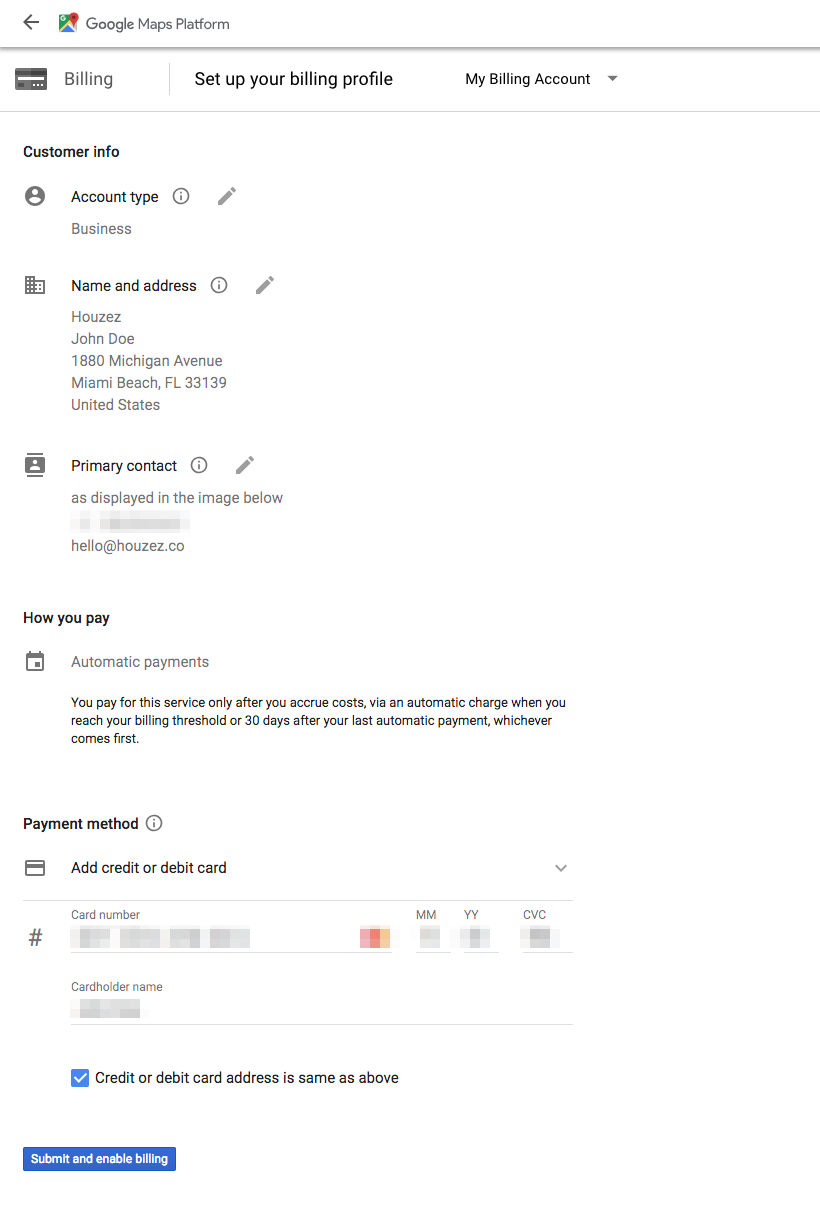 Google Maps API Setup – favethemes