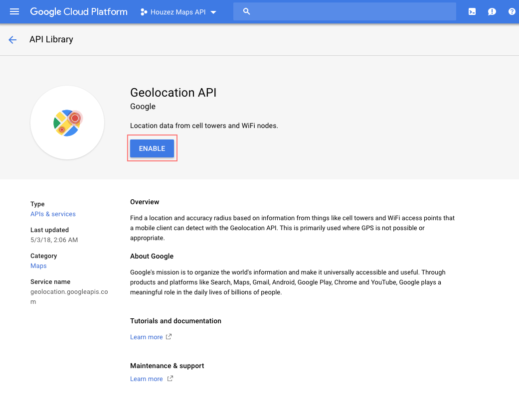 Google Maps API Setup – favethemes