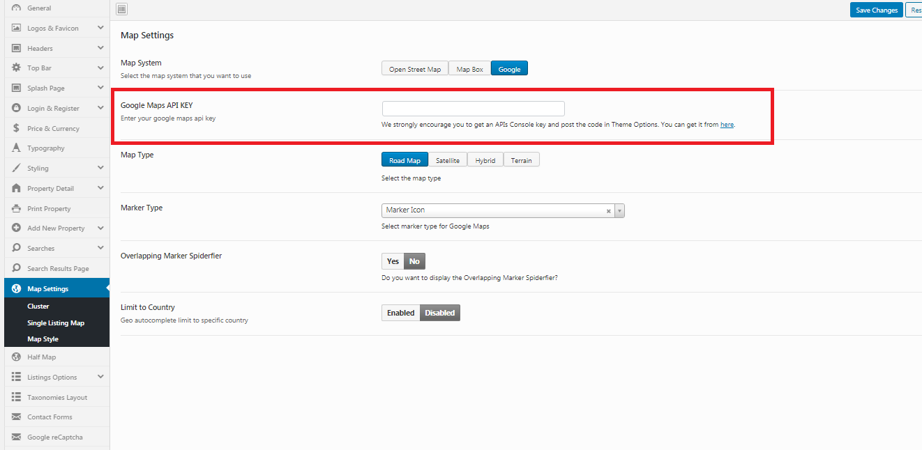 Google Maps API Setup – favethemes
