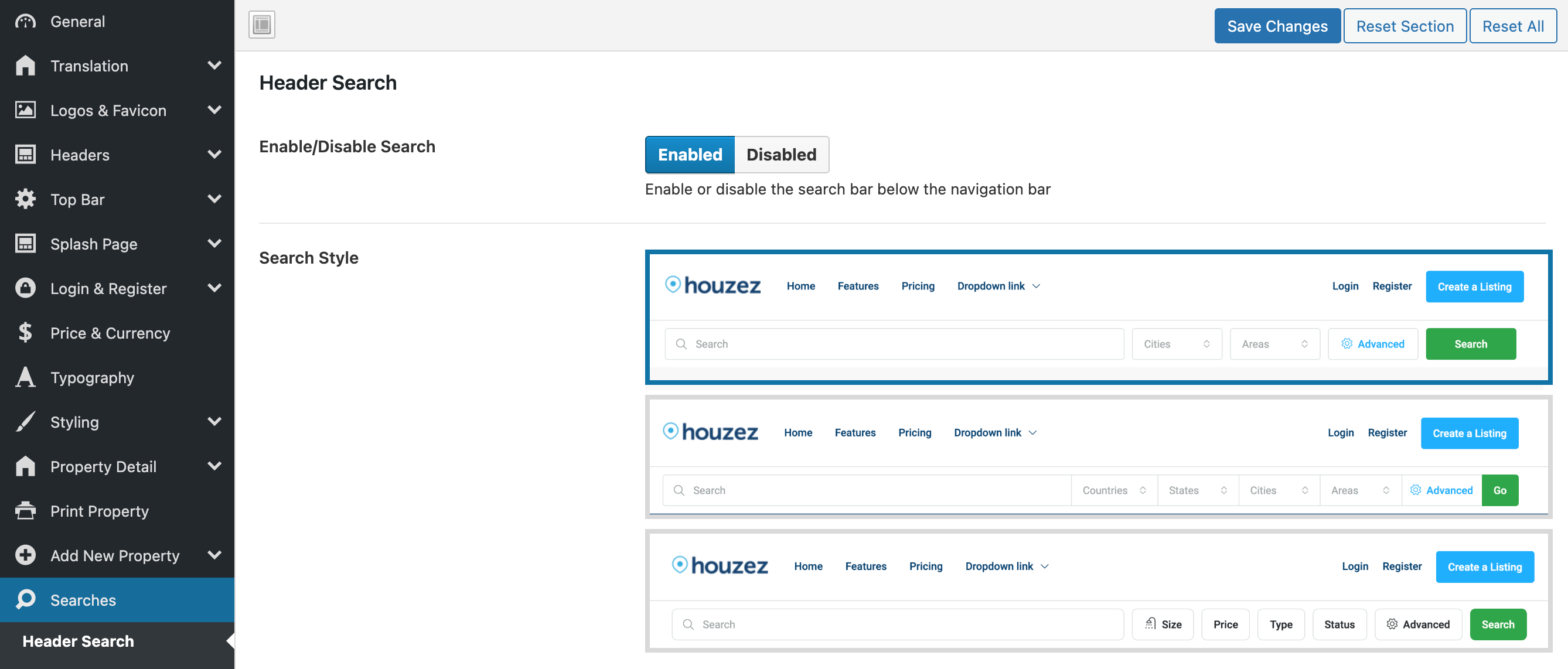 Header Search – favethemes