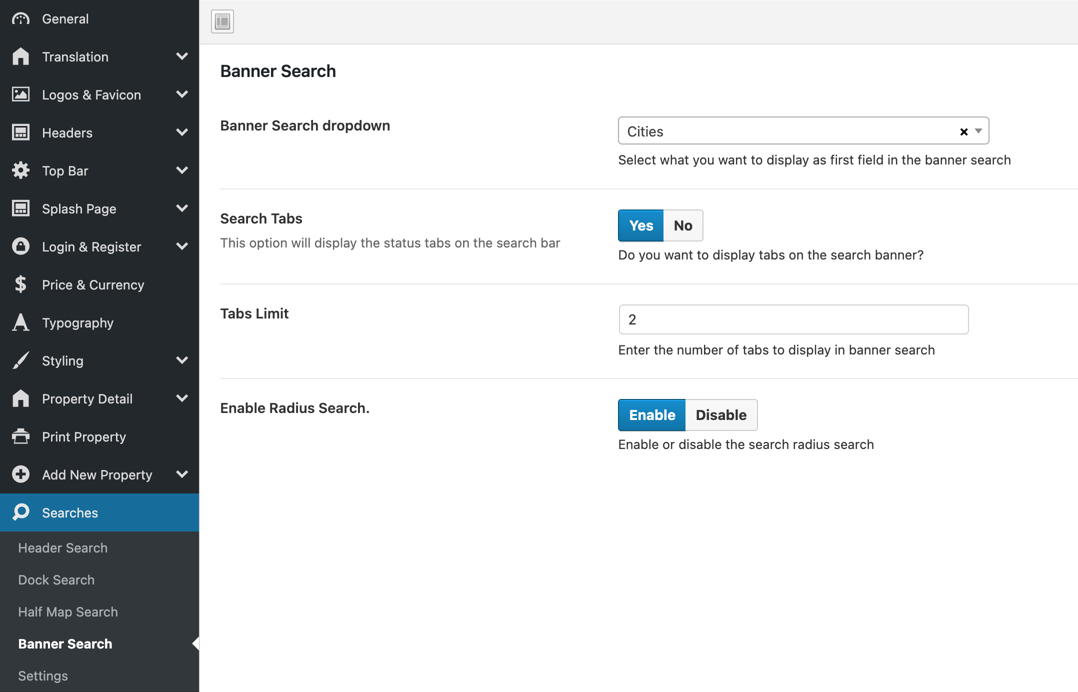 Banner Search – favethemes