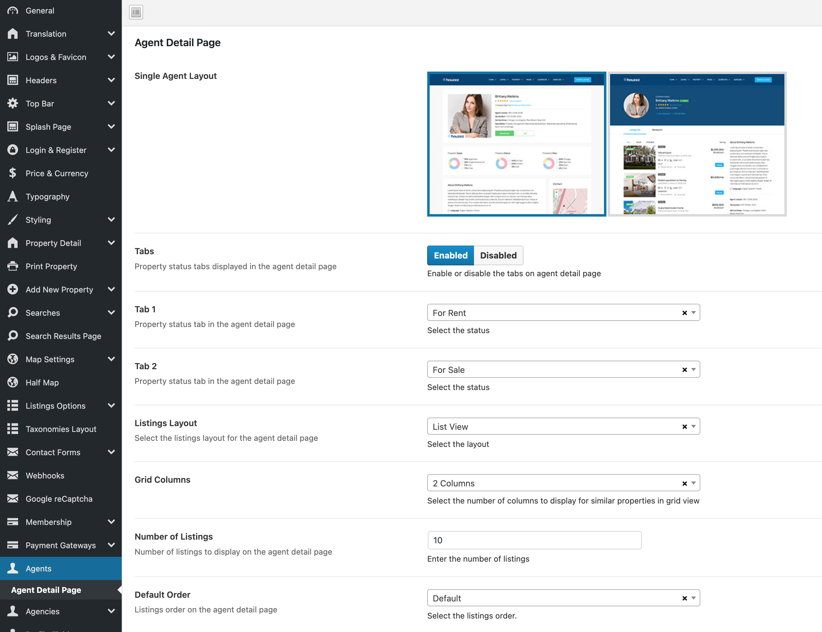 Agent Detail Page – favethemes